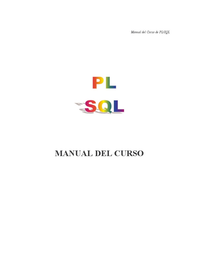 PLSQL - Curso Introduccion PDF | PDF | Pl / Sql | SQL