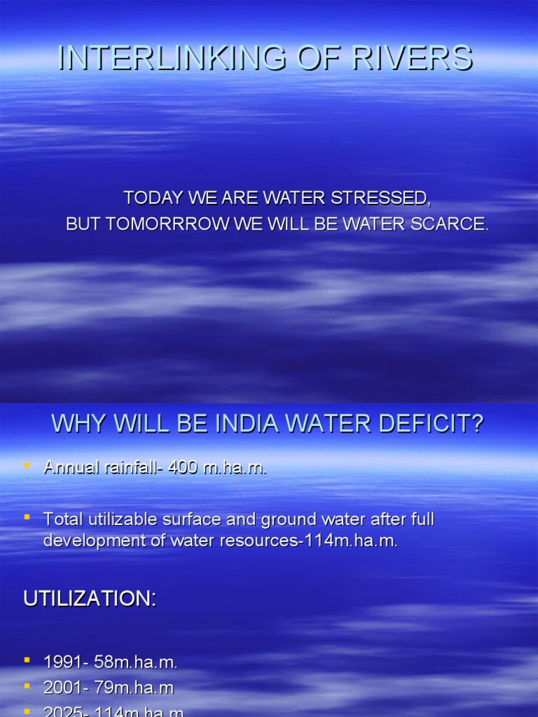 Interlinking of Rivers: India's Water Crisis Solutions | PDF | Water ...