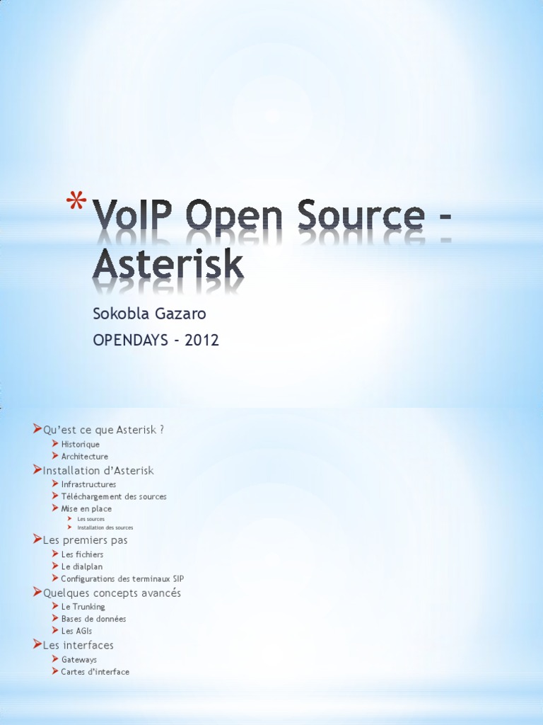 VoIP Open Source - Asterisk | PDF | Voix sur IP | Logiciel gratuit
