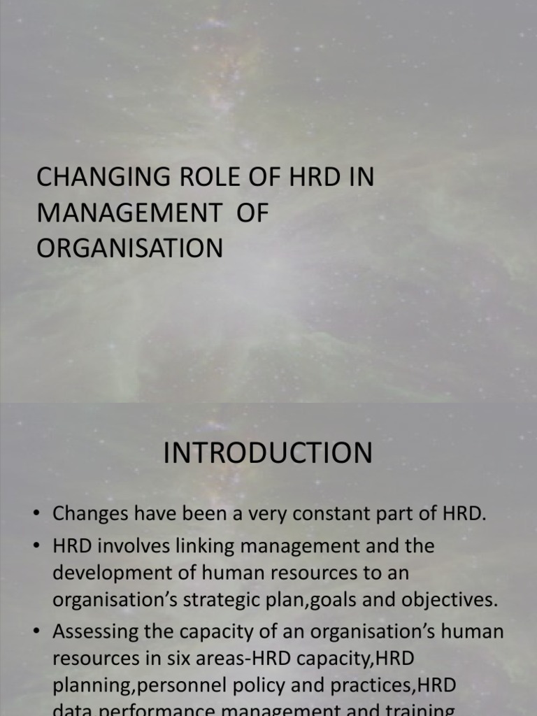 Changing Role of HRD | PDF | Mentorship | Leadership