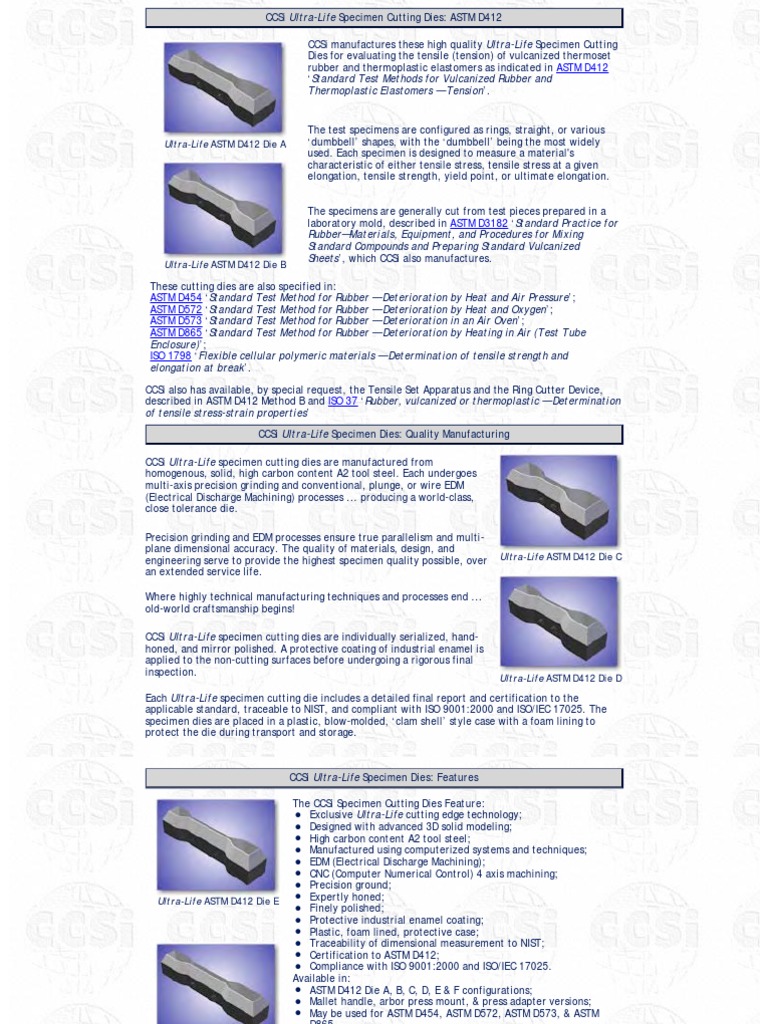 Thermoplastic Elastomers - Tension'.: ASTM D412 | PDF | Natural Rubber | Machining