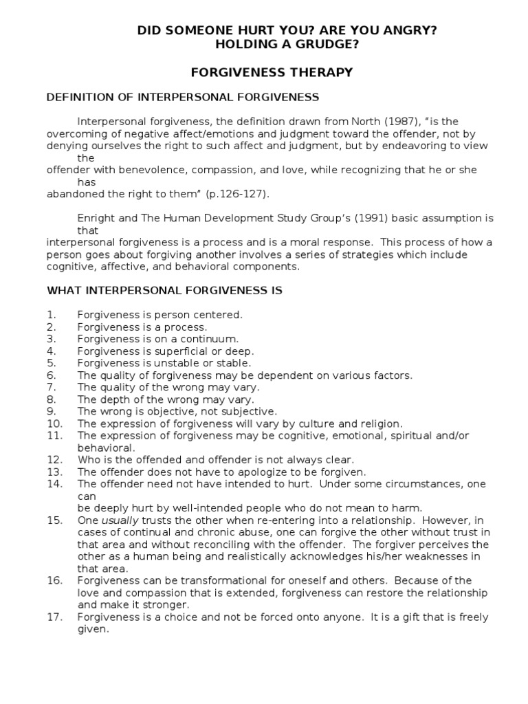 Did Someone Hurt You? Are You Angry? Holding A Grudge? Forgiveness ...