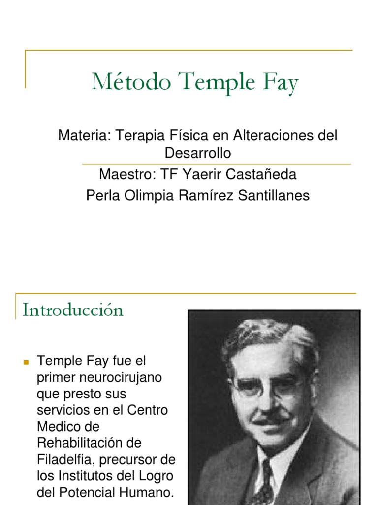 Método Temple Fay en Terapia Física | PDF | Términos anatómicos de ...