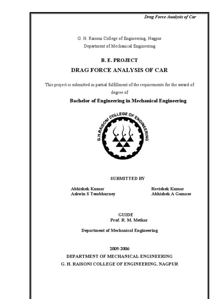 Drag Force Analysis of Car | PDF | Computational Fluid Dynamics | Fluid ...