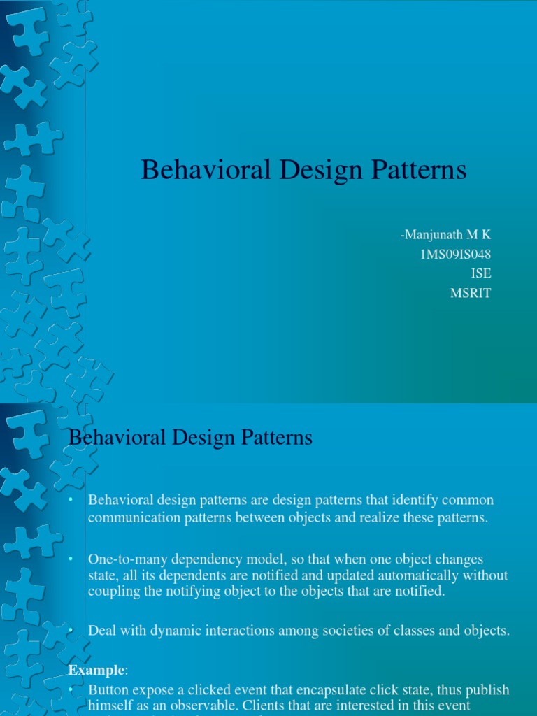 Behavioral Design Patterns Pdf Method Computer Programming Class Computer Programming