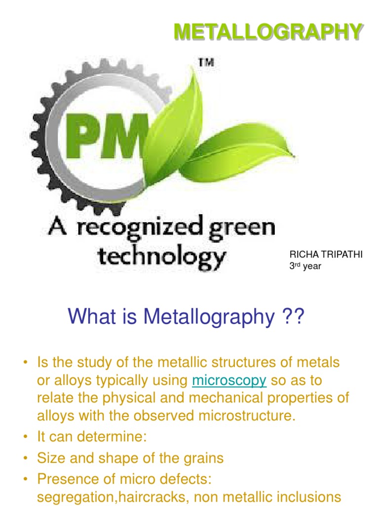 Powder Metallography by Richa | PDF | Sintering | Microstructure
