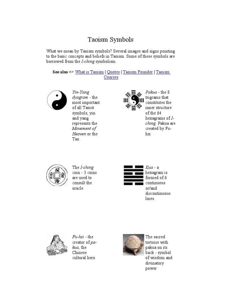 Taoism Symbols Origins | PDF | Tao | Confucianism