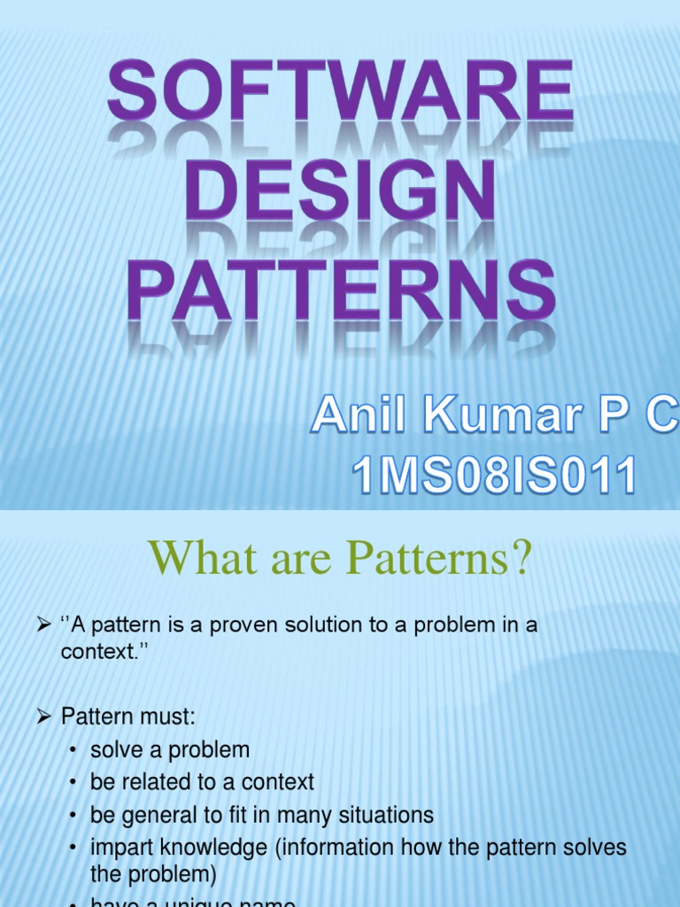 Design Patterns | Software Design Pattern | Object (Computer Science ...