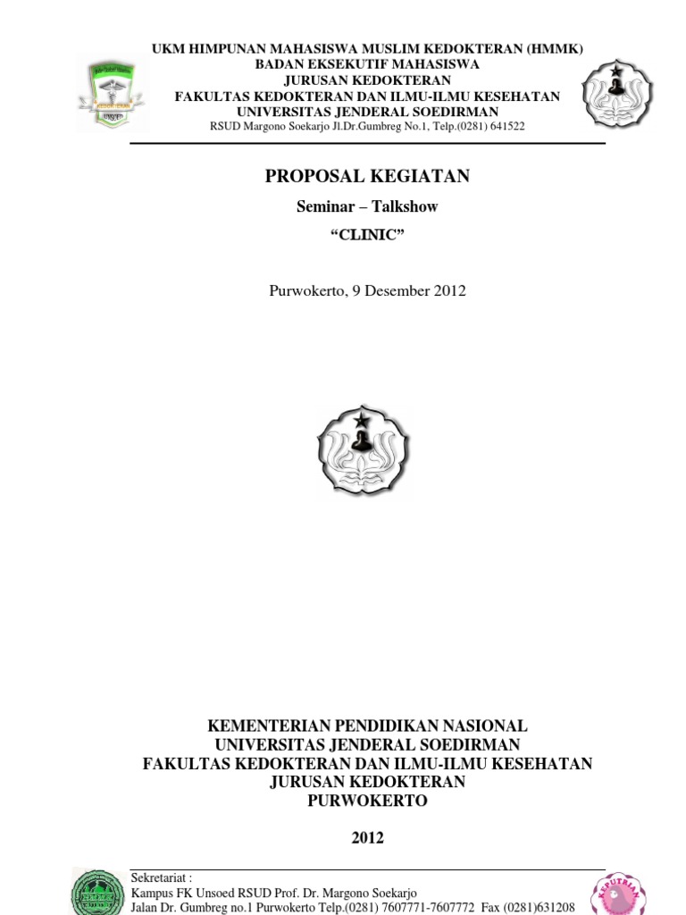 Proposal Talkshow Clinic | PDF