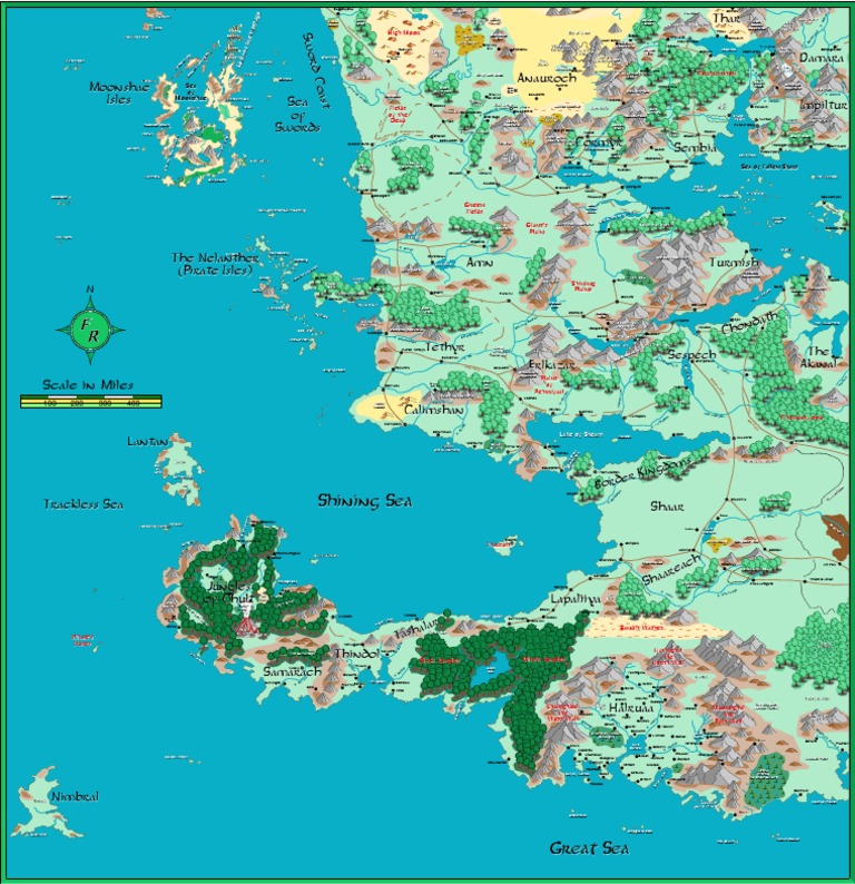 Nice Swordcoast Map With Part of Dambrath | Dungeons & Dragons Campaign ...