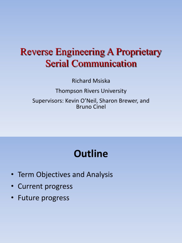 Reverse Engineering Serial Protocol Project | PDF | Application ...