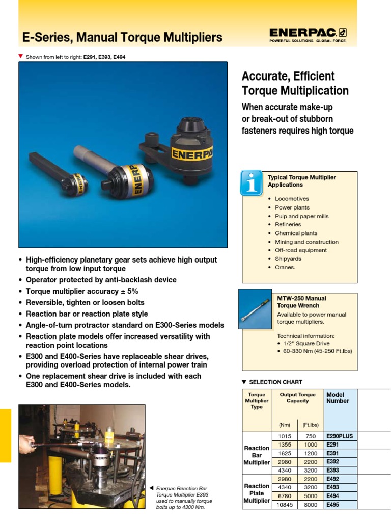 Enerpac Torque Multiplier | Tools | Mechanical Engineering