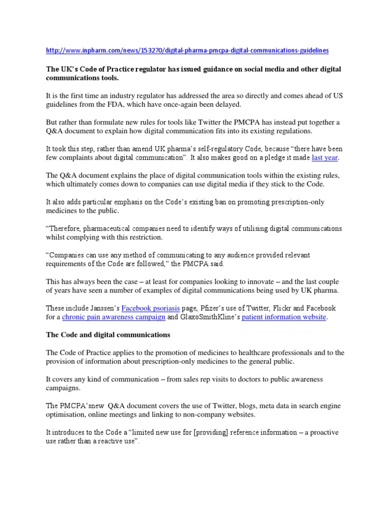 The UK's Code of Practice Regulator Has Issued Guidance On Social Media ...