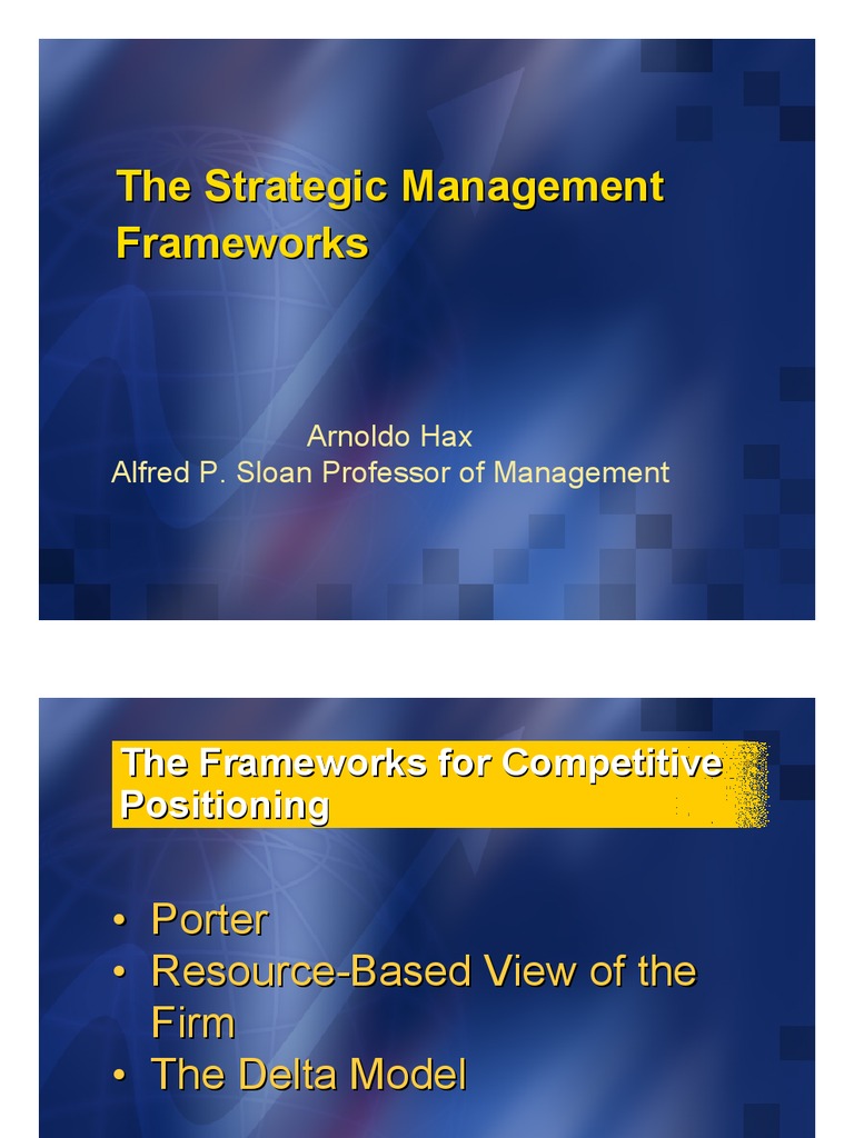 The Strategic Management Frameworks | PDF | Competitive Advantage ...