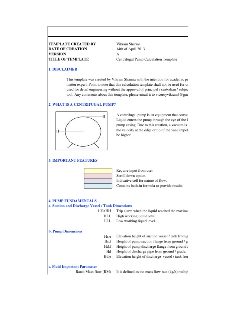 Centrifugal Pump Rating Calculation | PDF | Pump | Fluid Dynamics