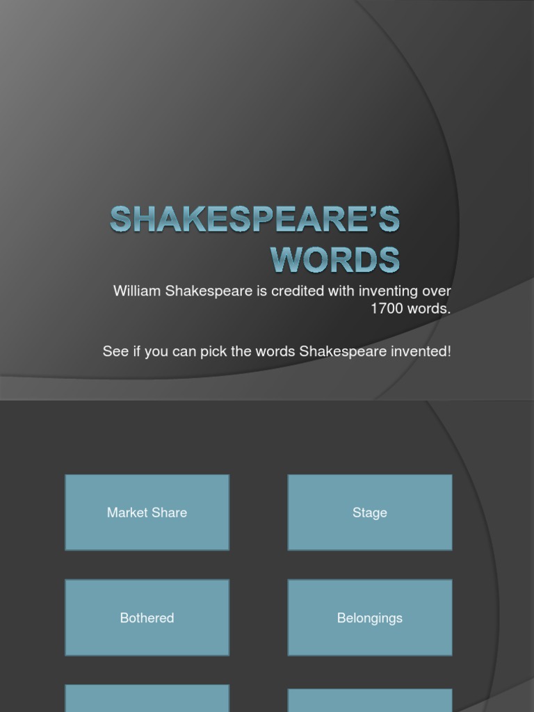 Shakespeares Words | PDF