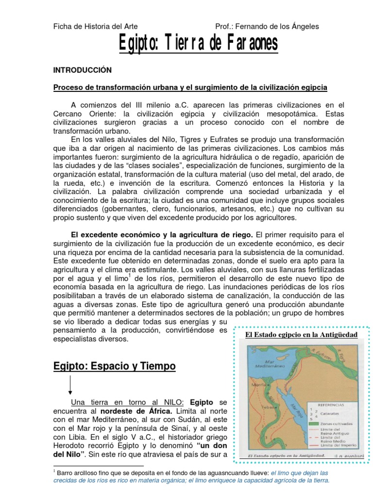 Ficha de Egipto, 1 | PDF | Egipto | Nilo