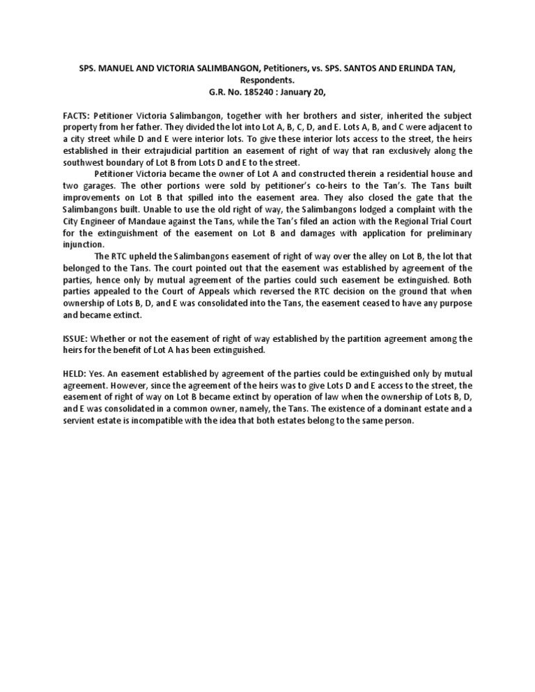 Salimbangon Vs Tan | PDF