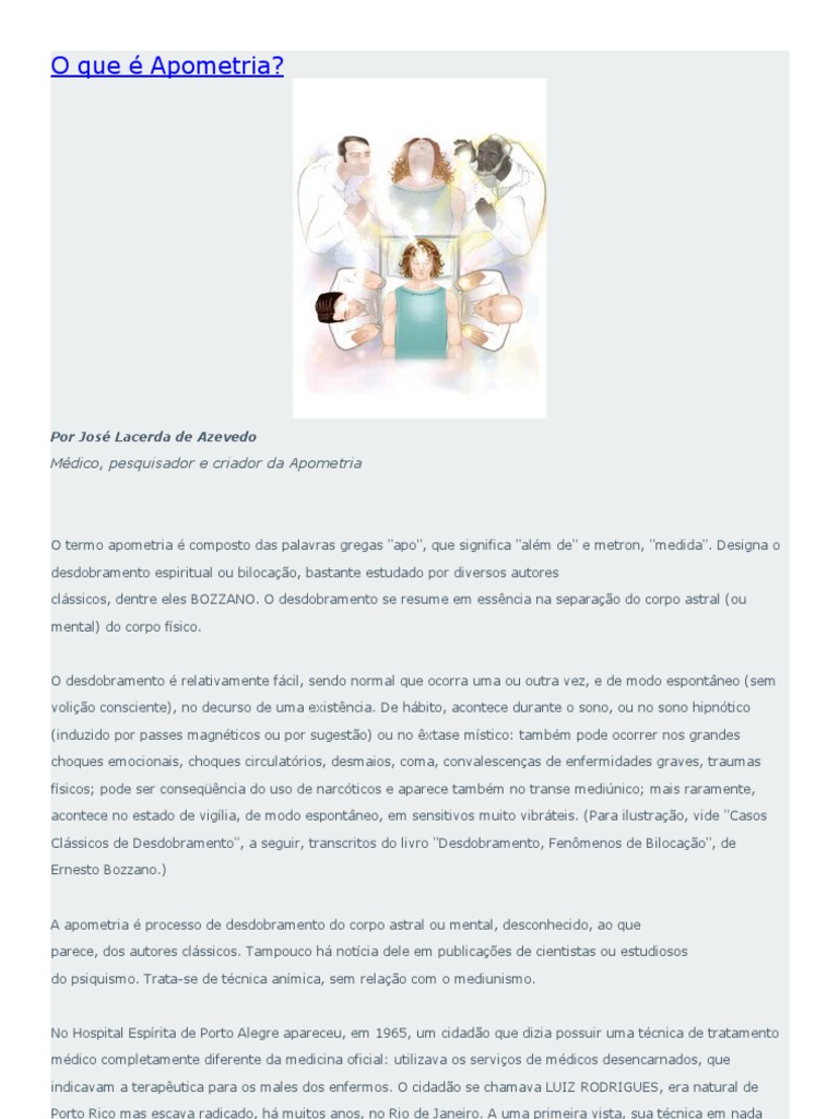 O que é Apometria | PDF | Mediunidade | Projeção Astral