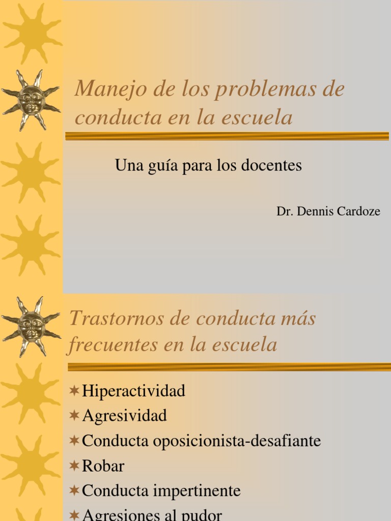 Manejo Problemas Conducta Salon Clases | PDF | Comportamiento ...
