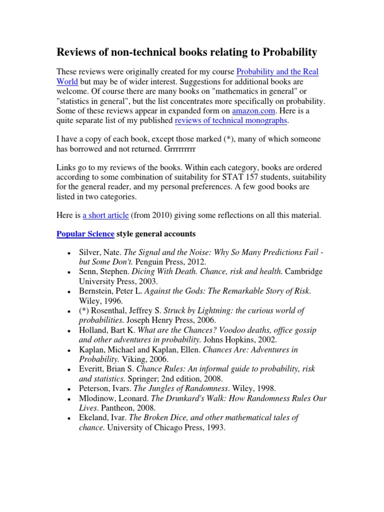 Probability Books | PDF | Probability | Gambling