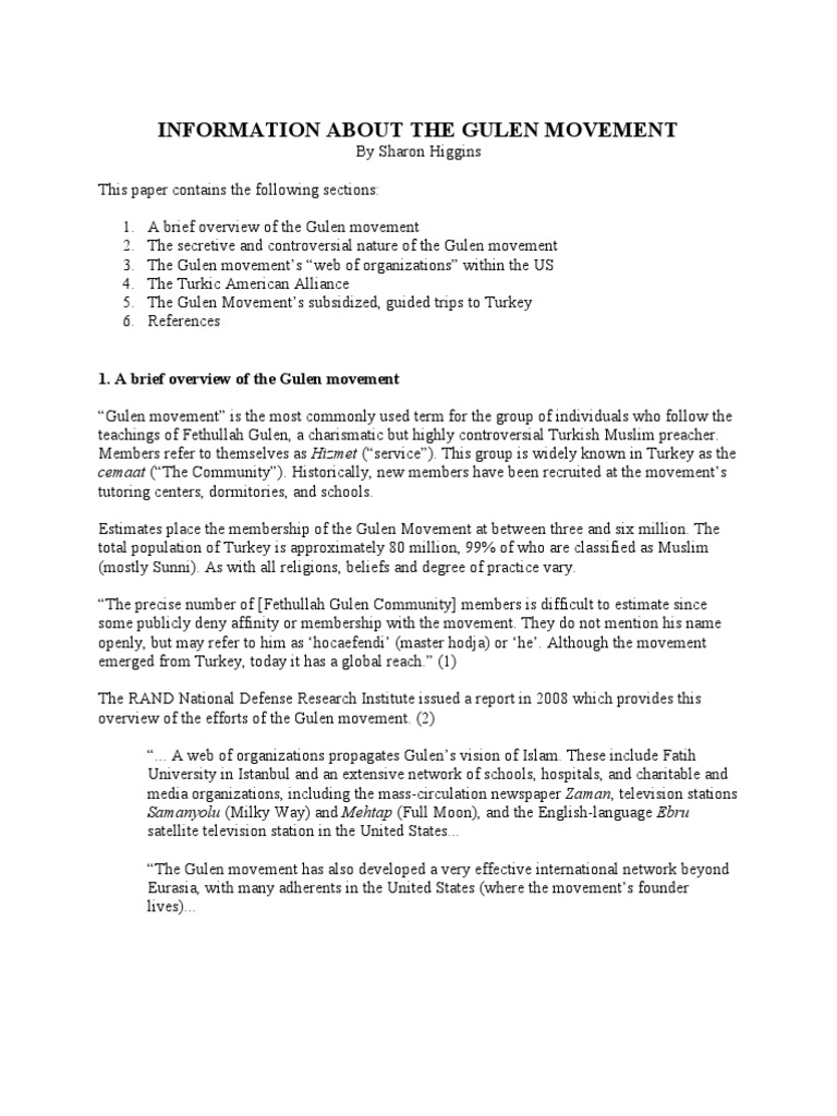 The Gulen Movement (Concise) | PDF | Gülen Movement | Fethullah Gülen