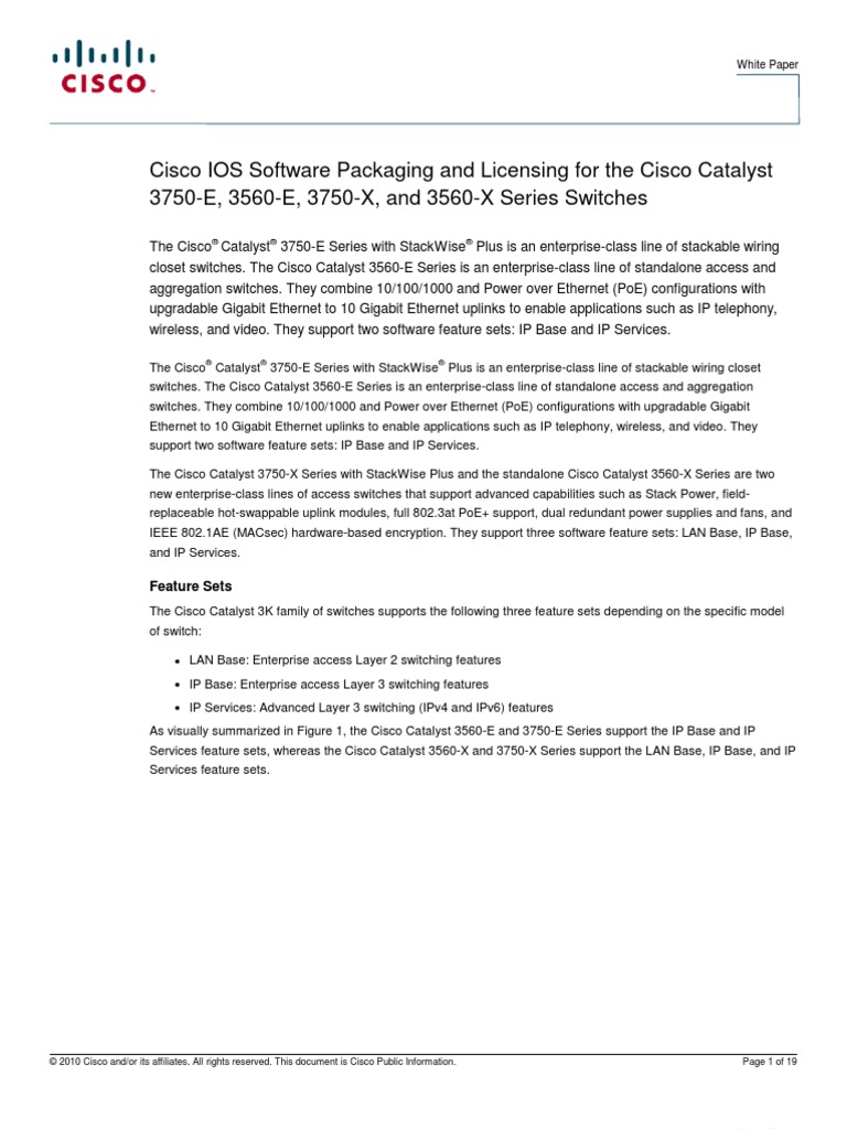 White Paper c11-579326vvv | PDF | Cisco Systems | Ios