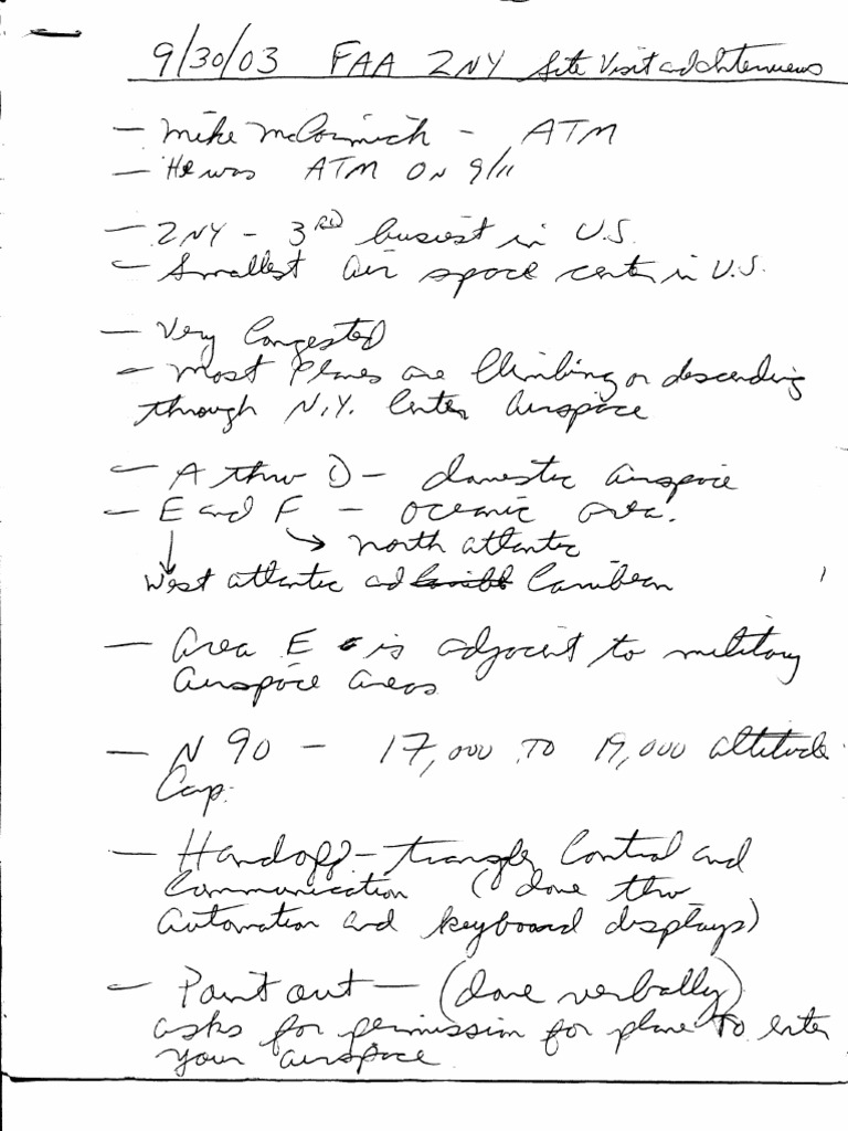 T8 B2 FAA NY Center Mike McCormick FDR - Handwritten Notes - Alt MFR ...