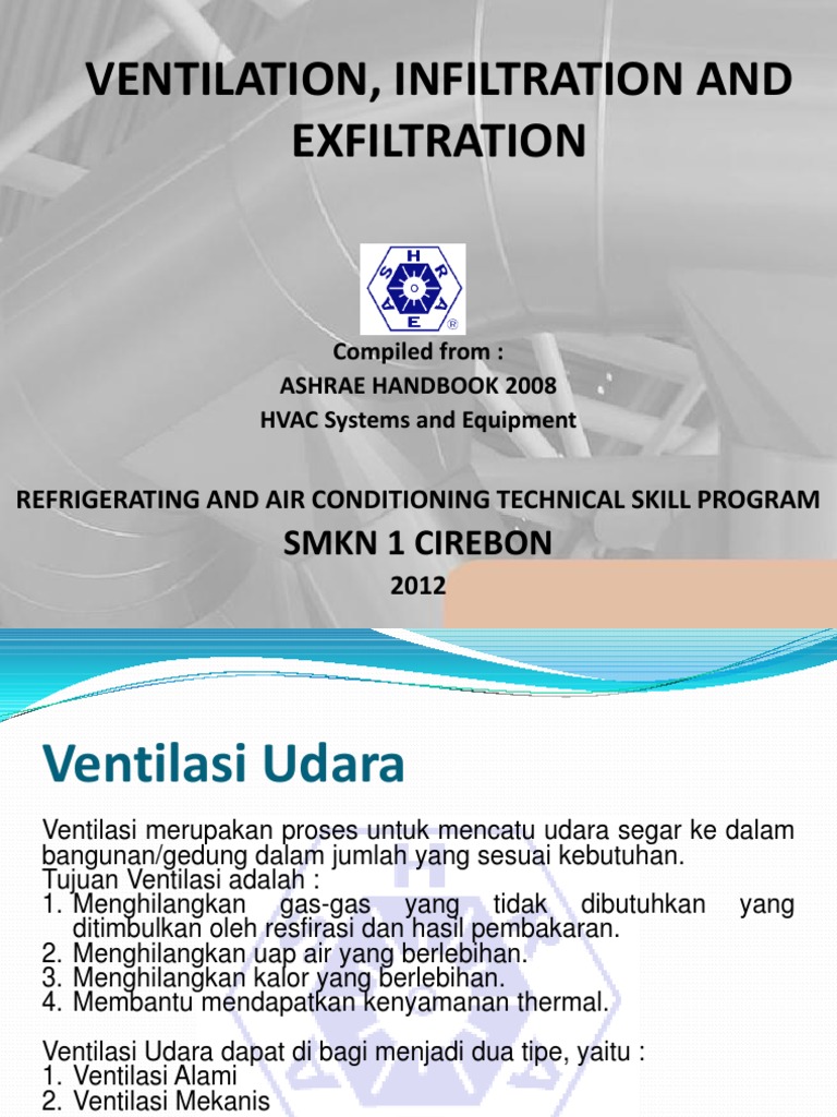 Ventilation, Exfiltration and Infiltration | PDF