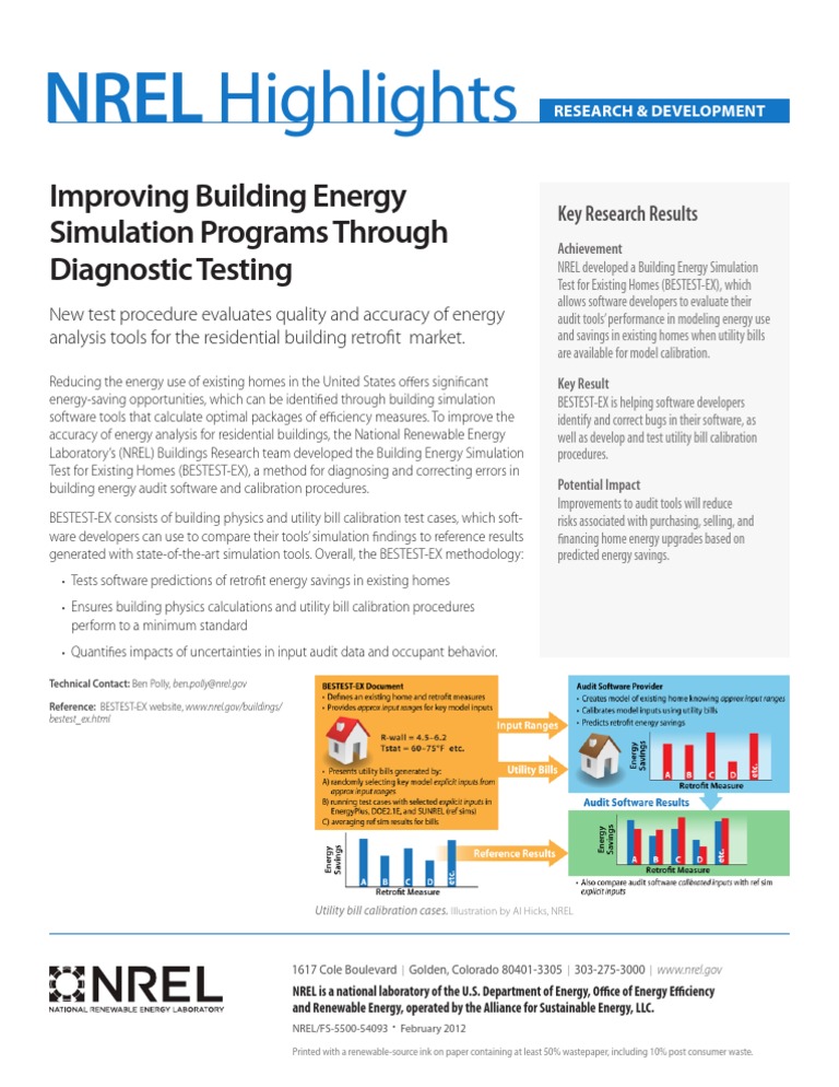 NREL Highlights: Improving Building Energy Simulation Programs Through ...