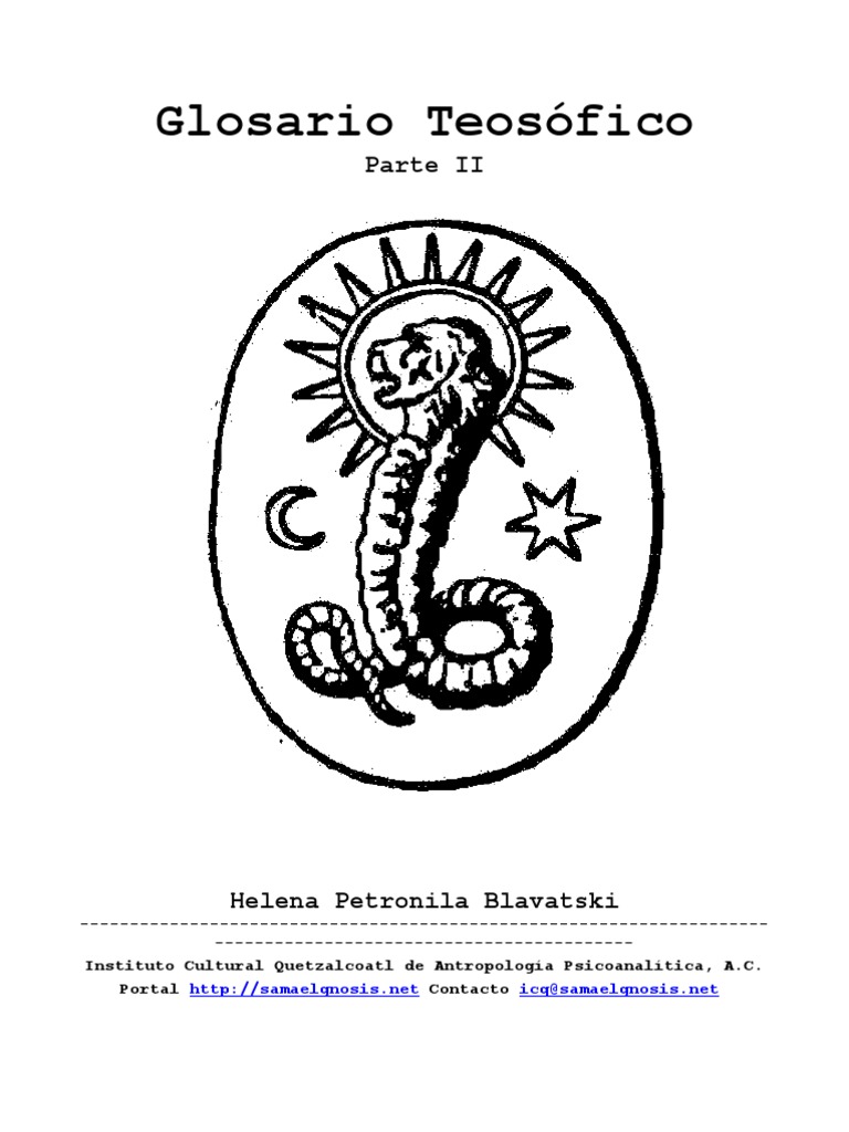 Glosario Teosofico 2 Otra Letra | PDF | Alma | Brujería
