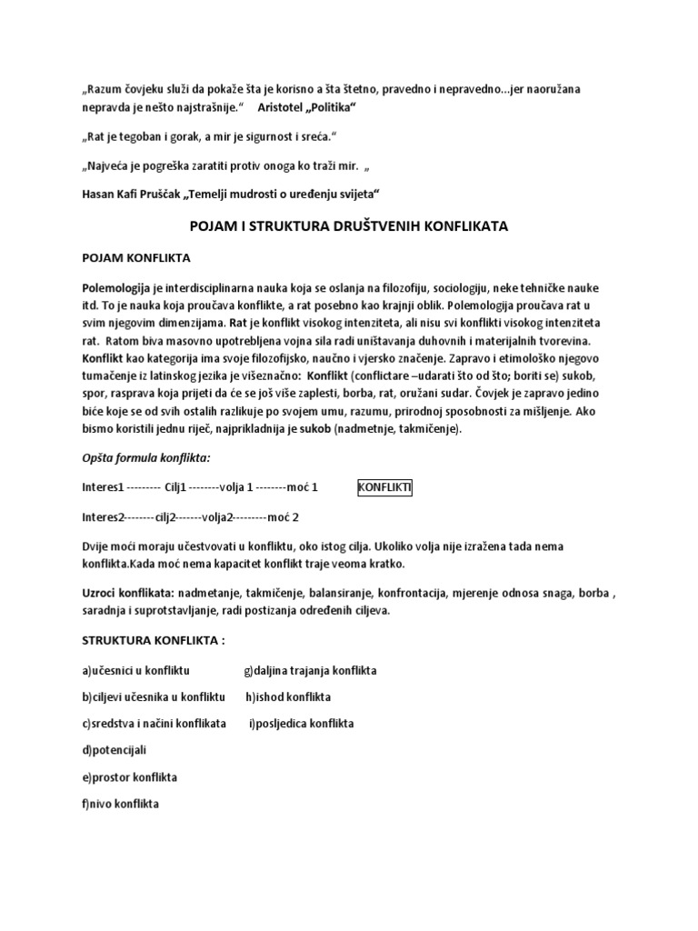 Skripta Polemologija I Parcijala | PDF