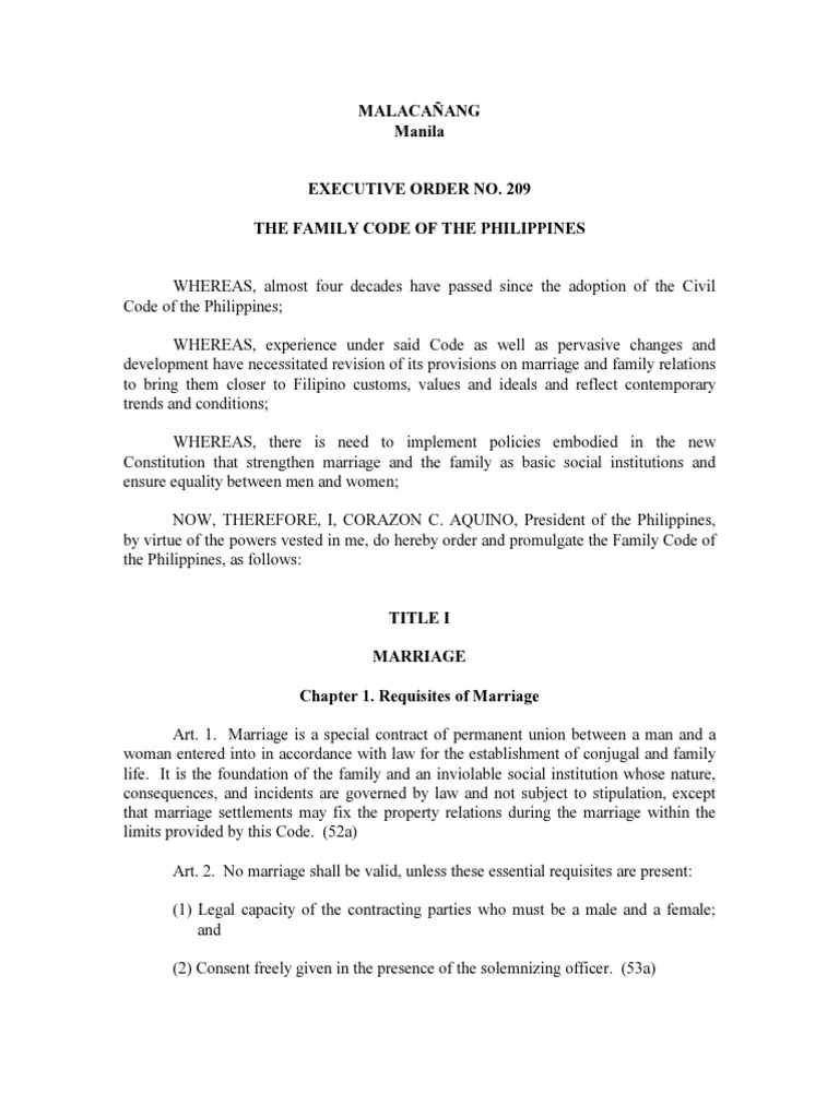 Family Code of The Philippines | PDF