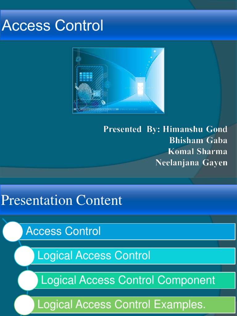 Logical Access Control | PDF | Access Control | User (Computing)