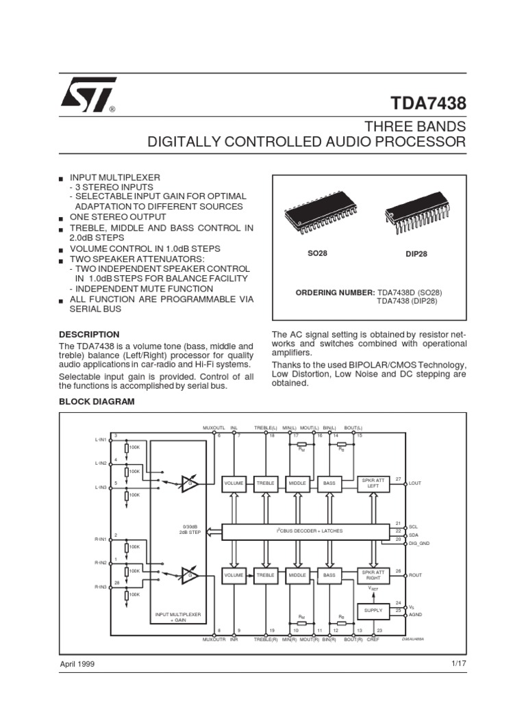 Tda 7438 | PDF | Transmission Control Protocol | Electronic Filter