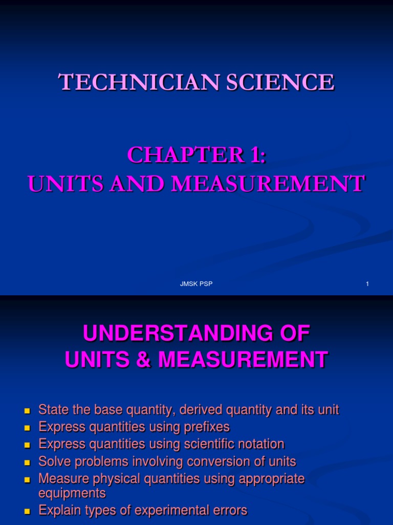 Chapter 1 Unit & Measurement | PDF | International System Of Units ...