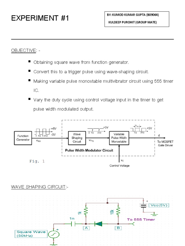 Experiment #1 - : By: Kumod Kumar Gupta (B09064) Kuldeep Purohit (Group Mate) | PDF | Electrical ...