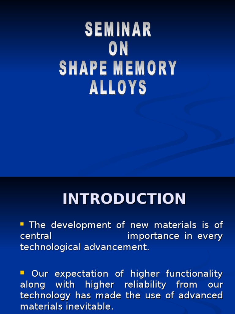 Shape Memory Alloys Pdf Shape Memory Alloy Deformation Engineering