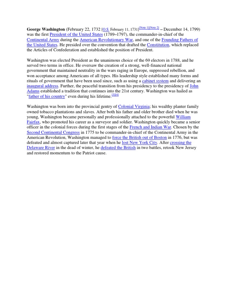 George Washington | PDF