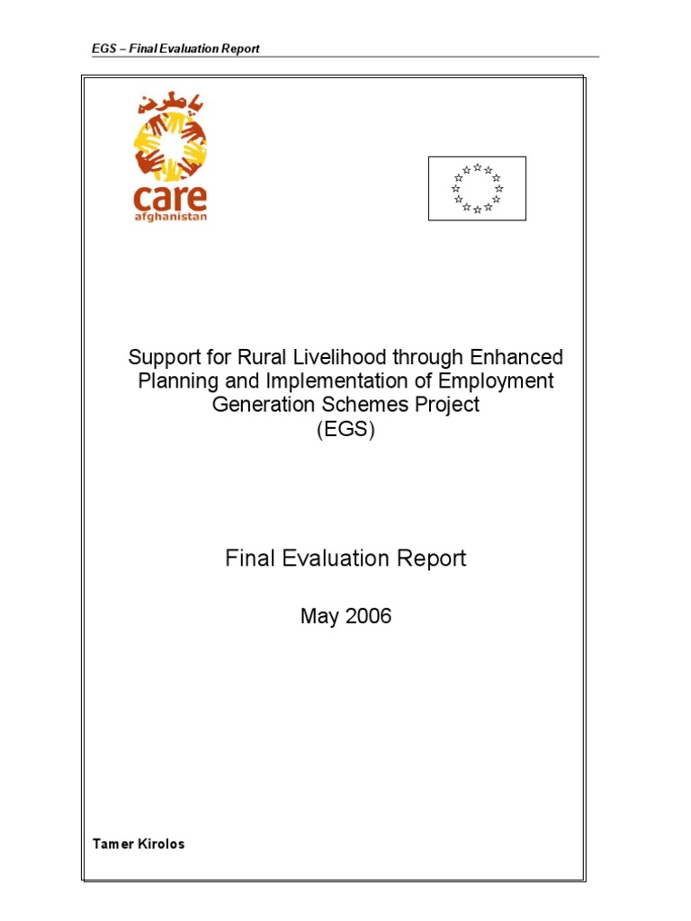AFG - EGS I - Final - May 2006 | PDF | Capacity Building | Social Exclusion