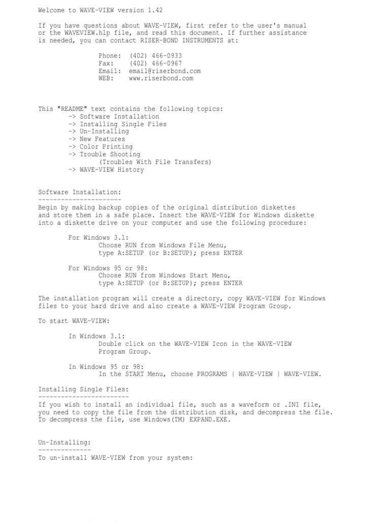 Waveview | Download Free PDF | Computer File | Installation (Computer ...
