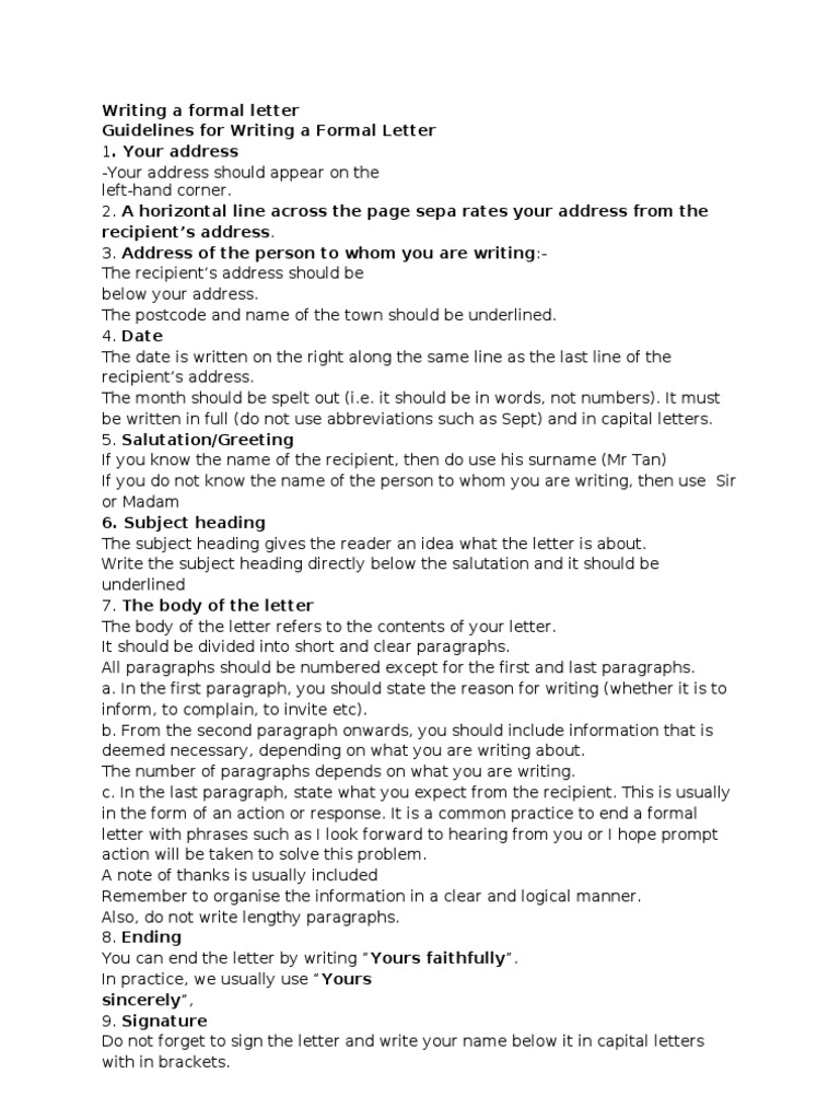 Formal Letter SPM | PDF