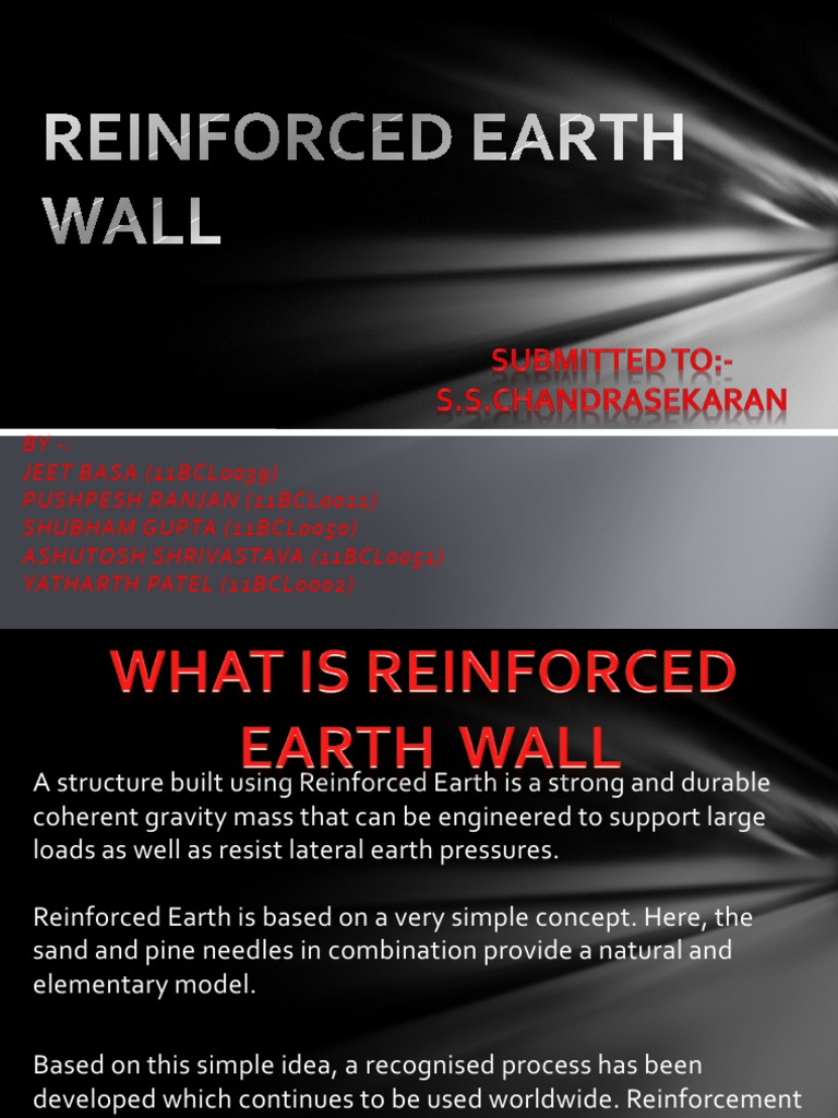 Reinforced Earth Wall Design Overview | PDF | Soil | Industries