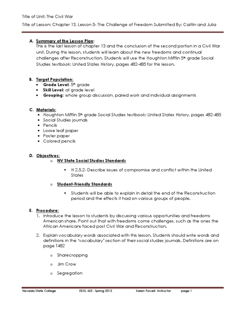 EDEL453 Spring2013 JuliaVILLANUEVA Unit 2 History DAY 9 | PDF ...