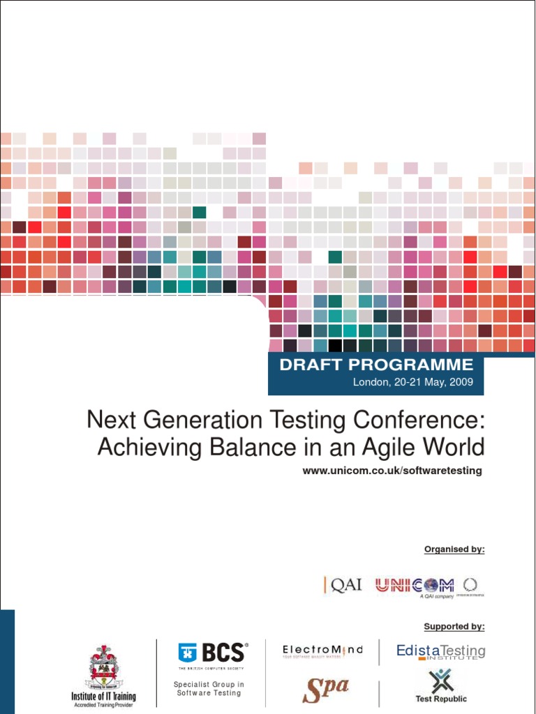 Next Generation Testing Conference | PDF | Agile Software Development ...