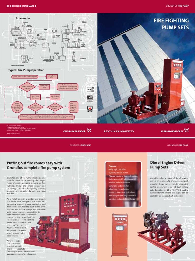 Brosur Fire Fighting Pump Set-Grundfos | PDF | Firefighting | Pump