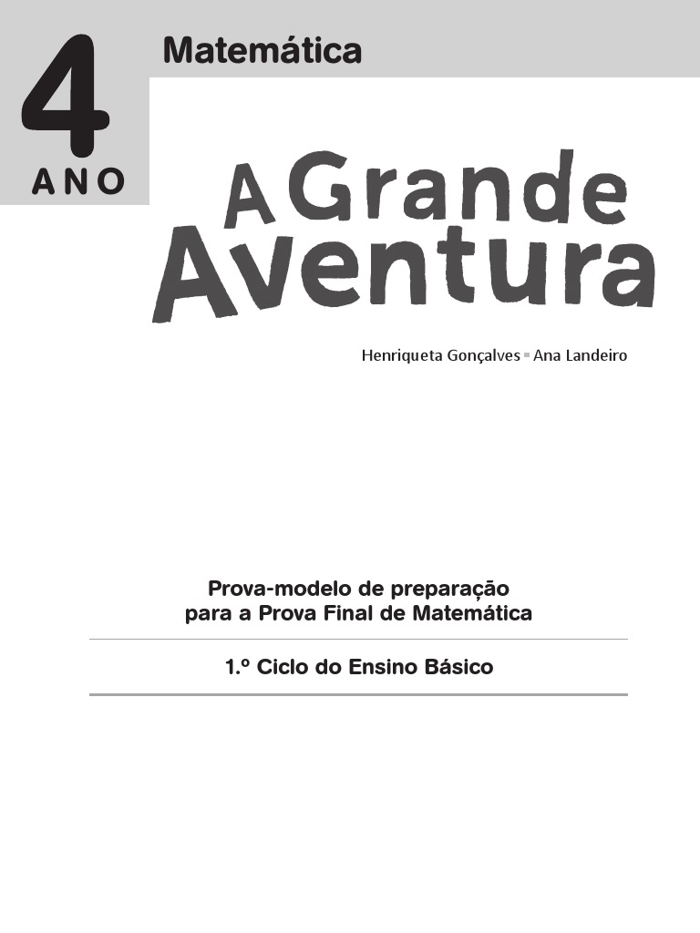 Prova Modelo de MAT 2013 - 4º Ano | PDF | Desenho | Natureza