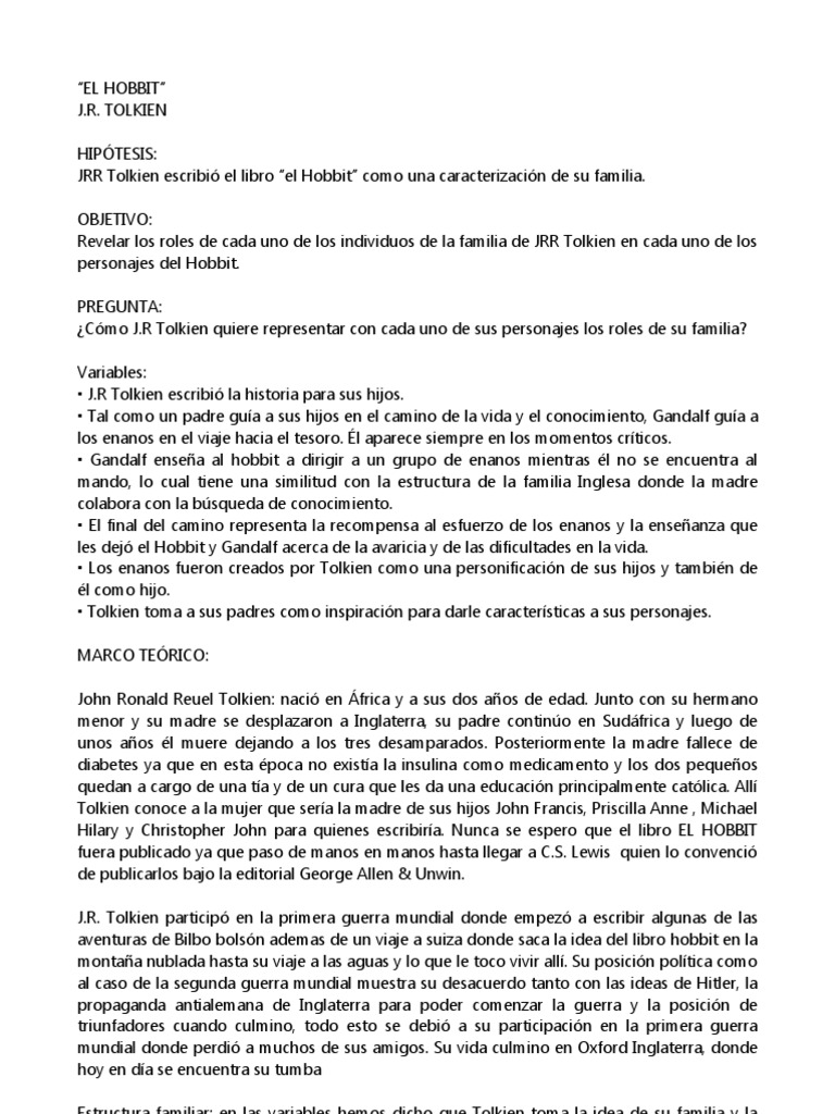 El Hobbit | PDF | J. R. R. Tolkien | Tierra Media