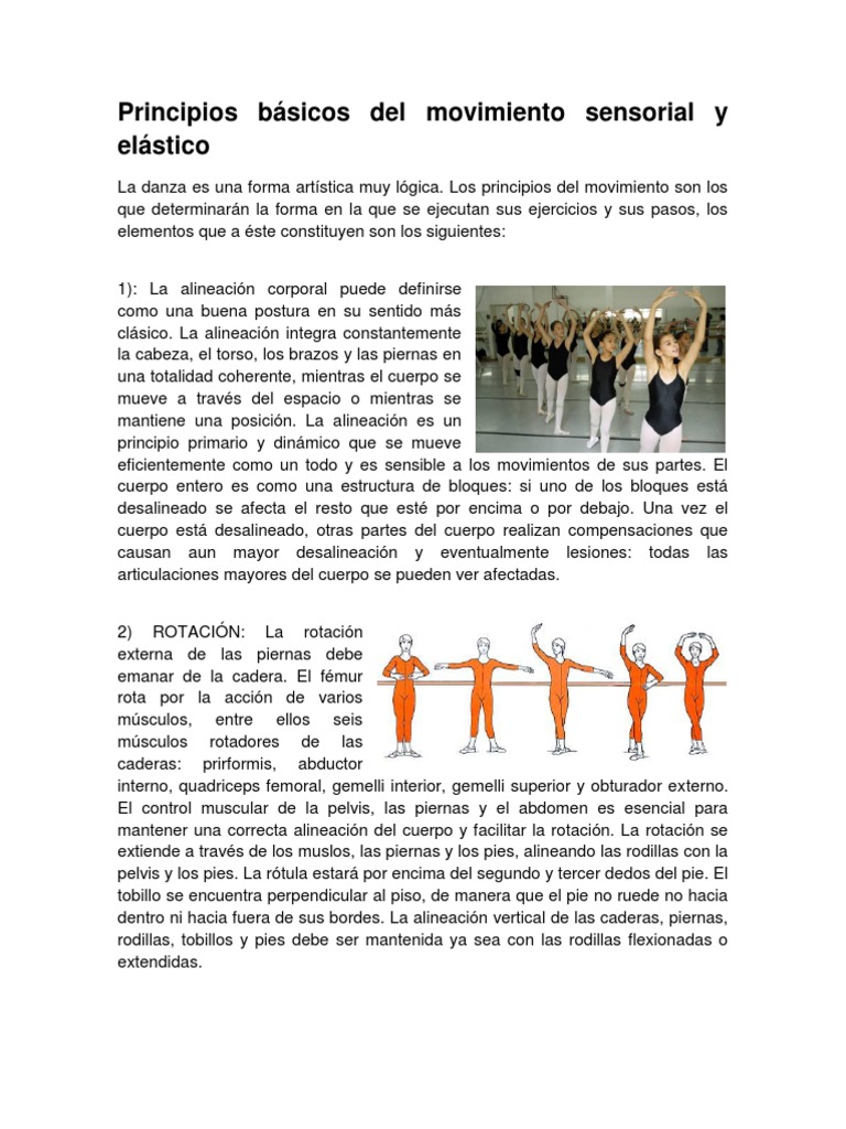 Principios Básicos Del Movimiento Sensorial y Elástico | PDF | Pie | Rodilla