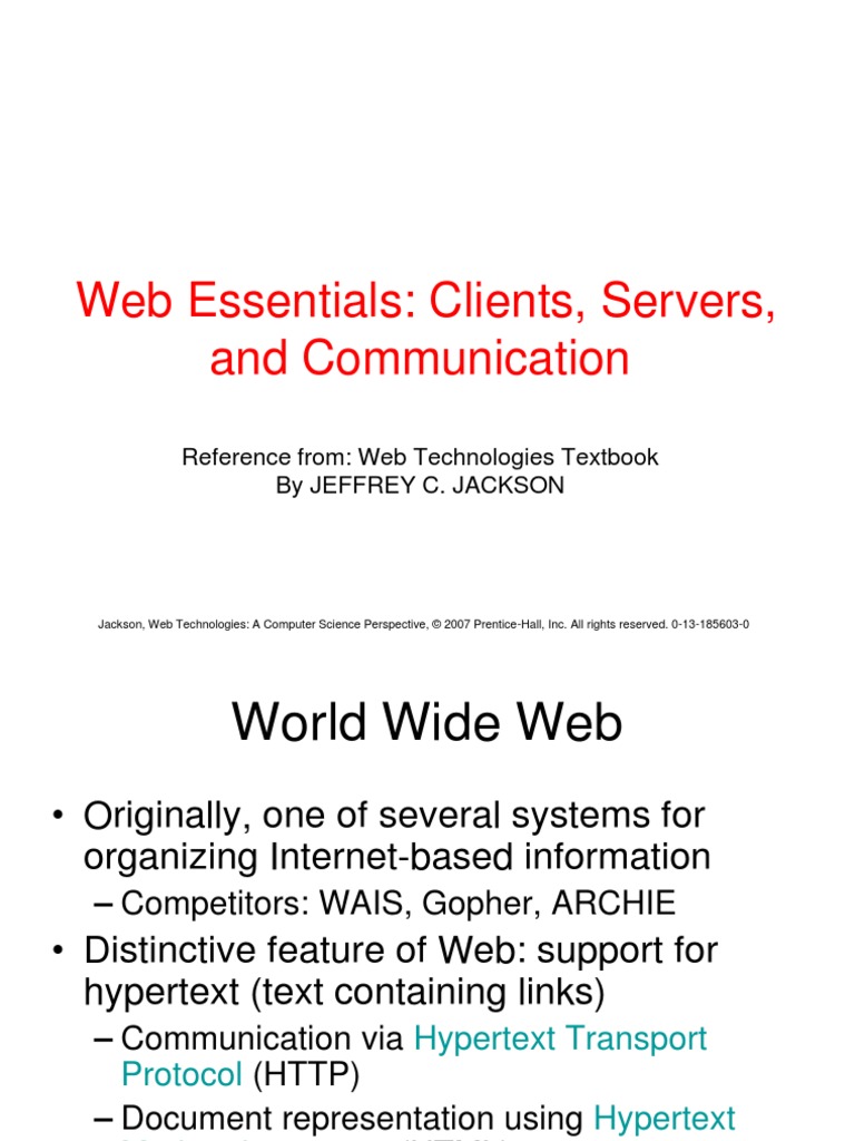 Web Essential | PDF | World Wide Web | Internet Protocols